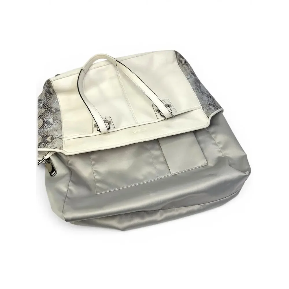 Coach | Bags | Coach Taylor Python Mixed Leather Ivory Snake Print ...